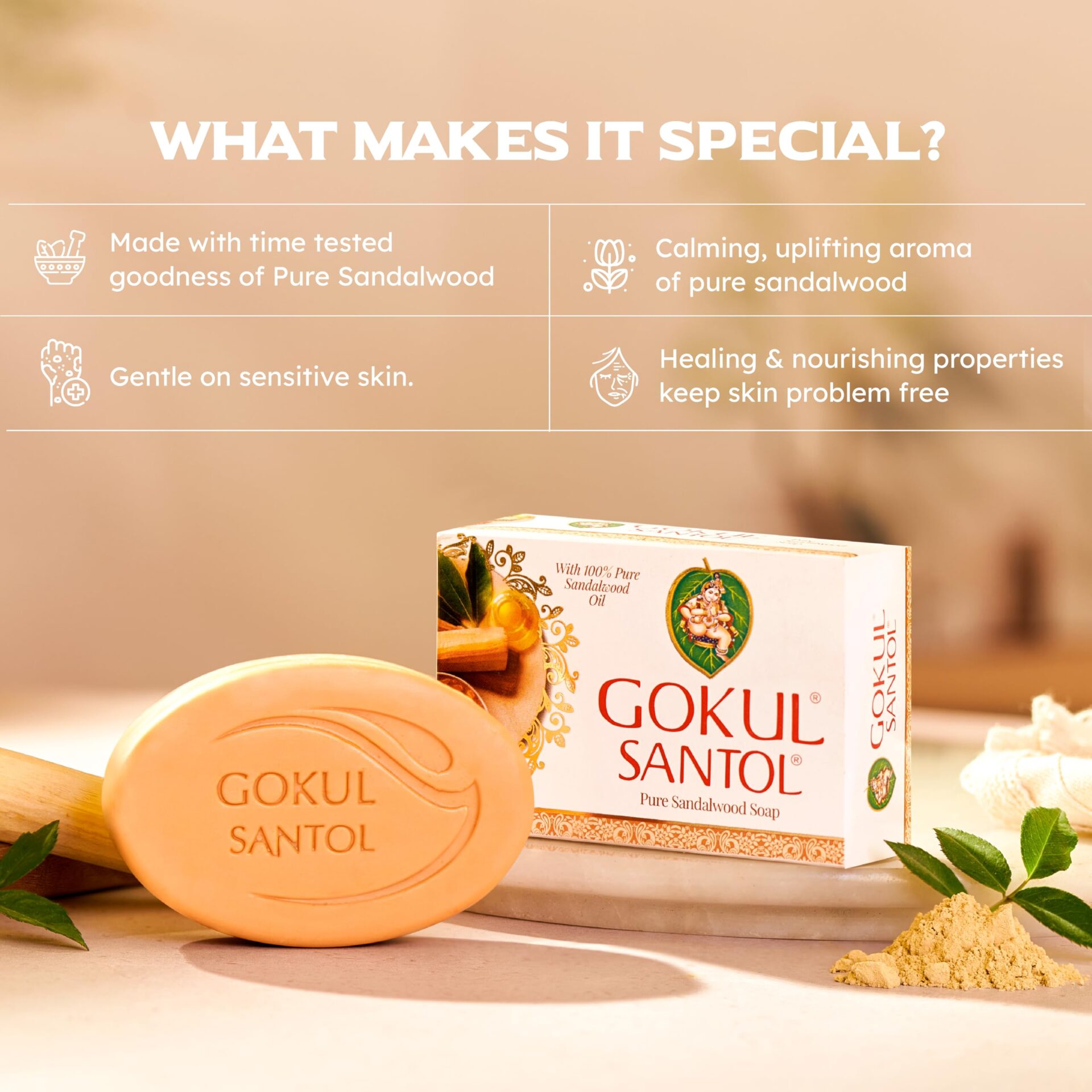 Gokul Santol Pure Sandalwood Soap – GPS Retail